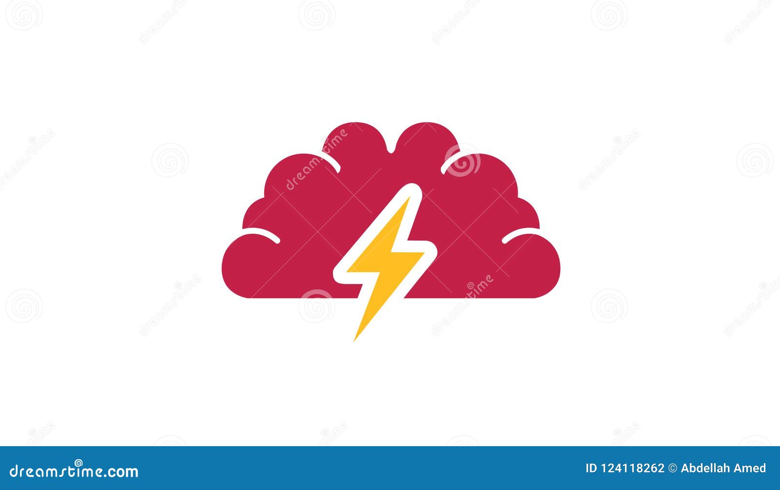 Brain Flash Logo Vector Illustration | CartoonDealer.com #111477674
