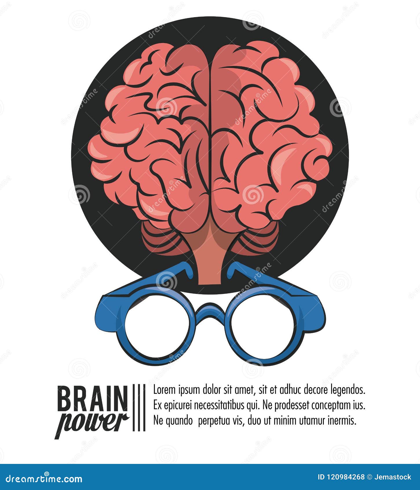 Brain power concept stock vector. Illustration of silhouette - 120984268