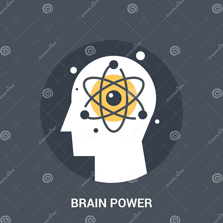 Brain power icon concept stock vector. Illustration of knowledge - 85582149