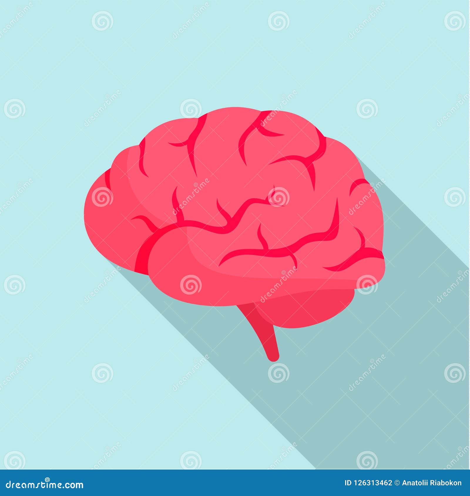 Flat Brain Icon