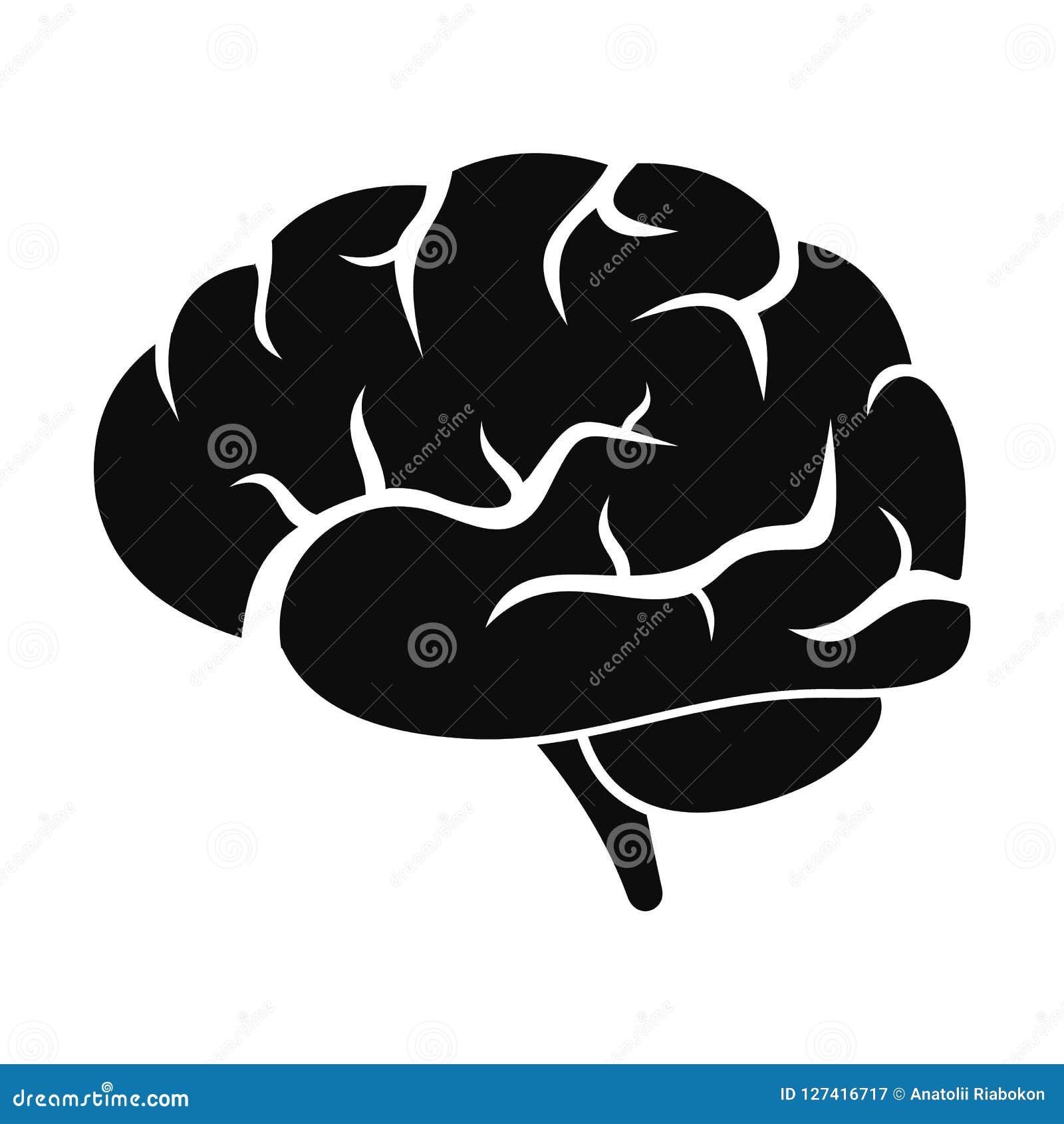 Brain Power Icon, Simple Style Stock Vector - Illustration of human ...