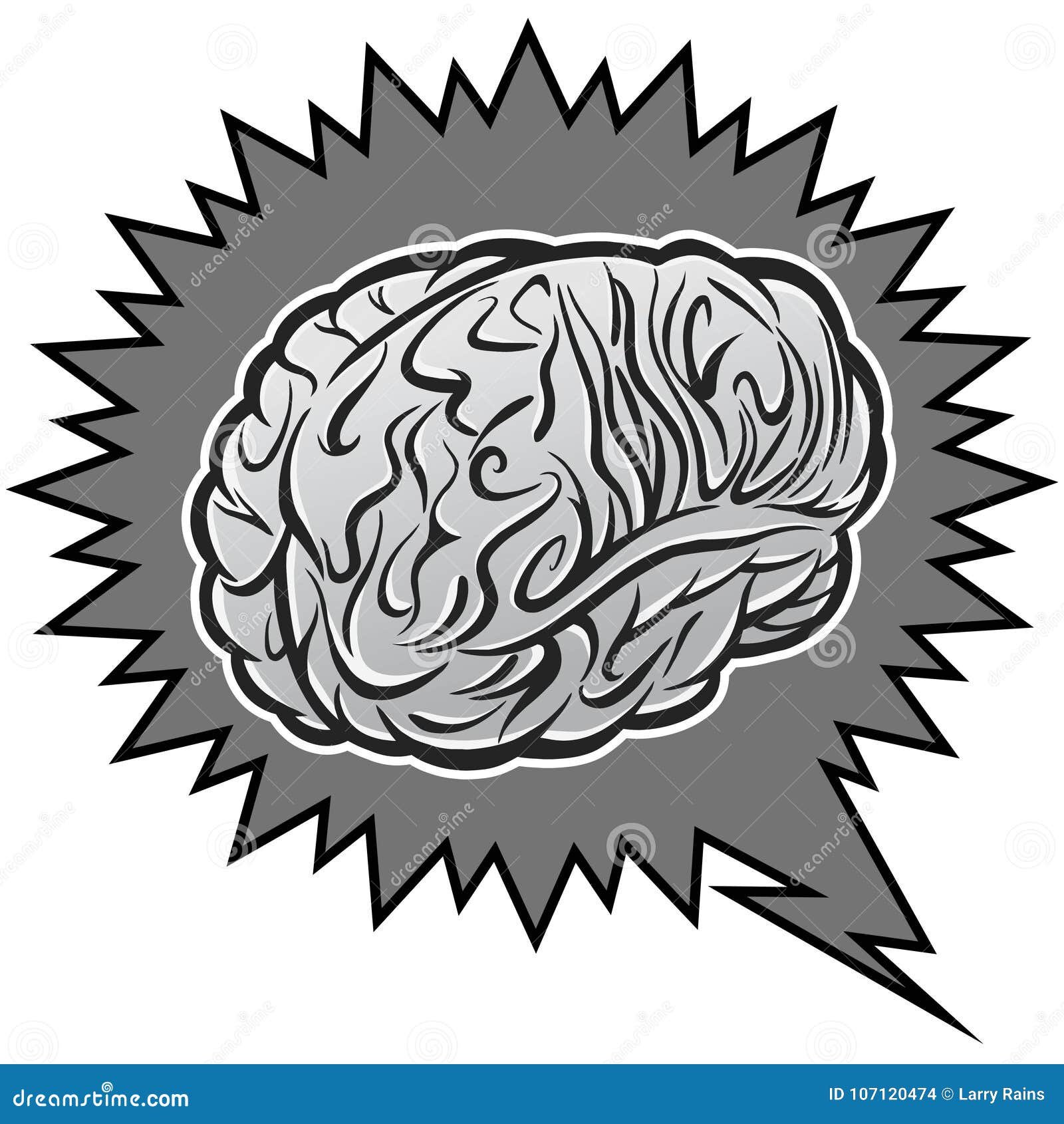 Brain Power Illustration stock vector. Illustration of science - 107120474