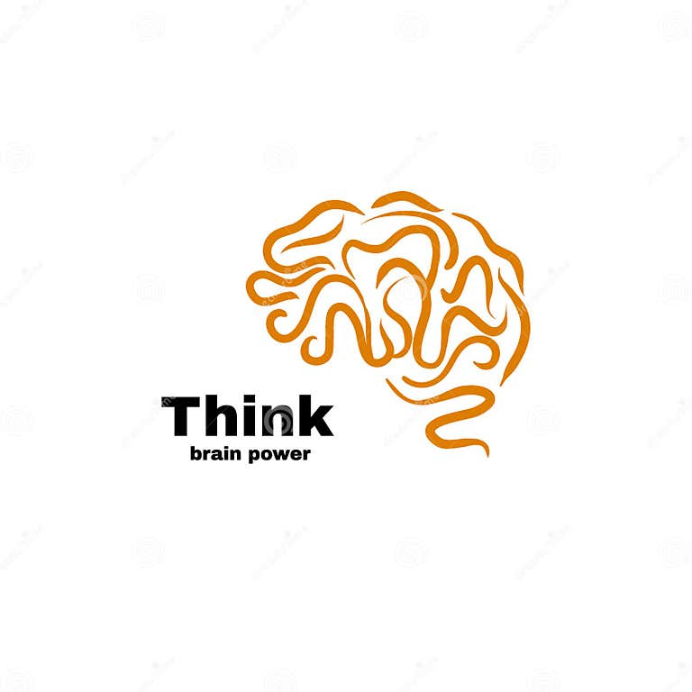 Brain Power Logo Vector Illustration Stock Vector - Illustration of ...