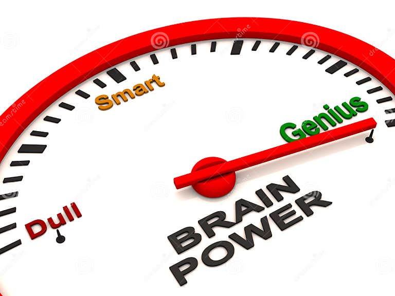 Brain power meter stock illustration. Illustration of mind - 25583804