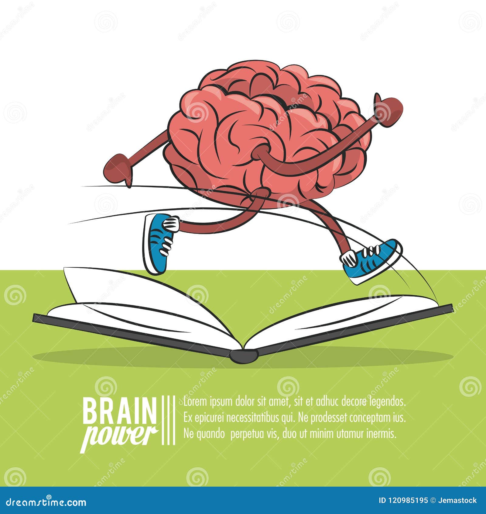 Brain power poster stock vector. Illustration of human - 120985195
