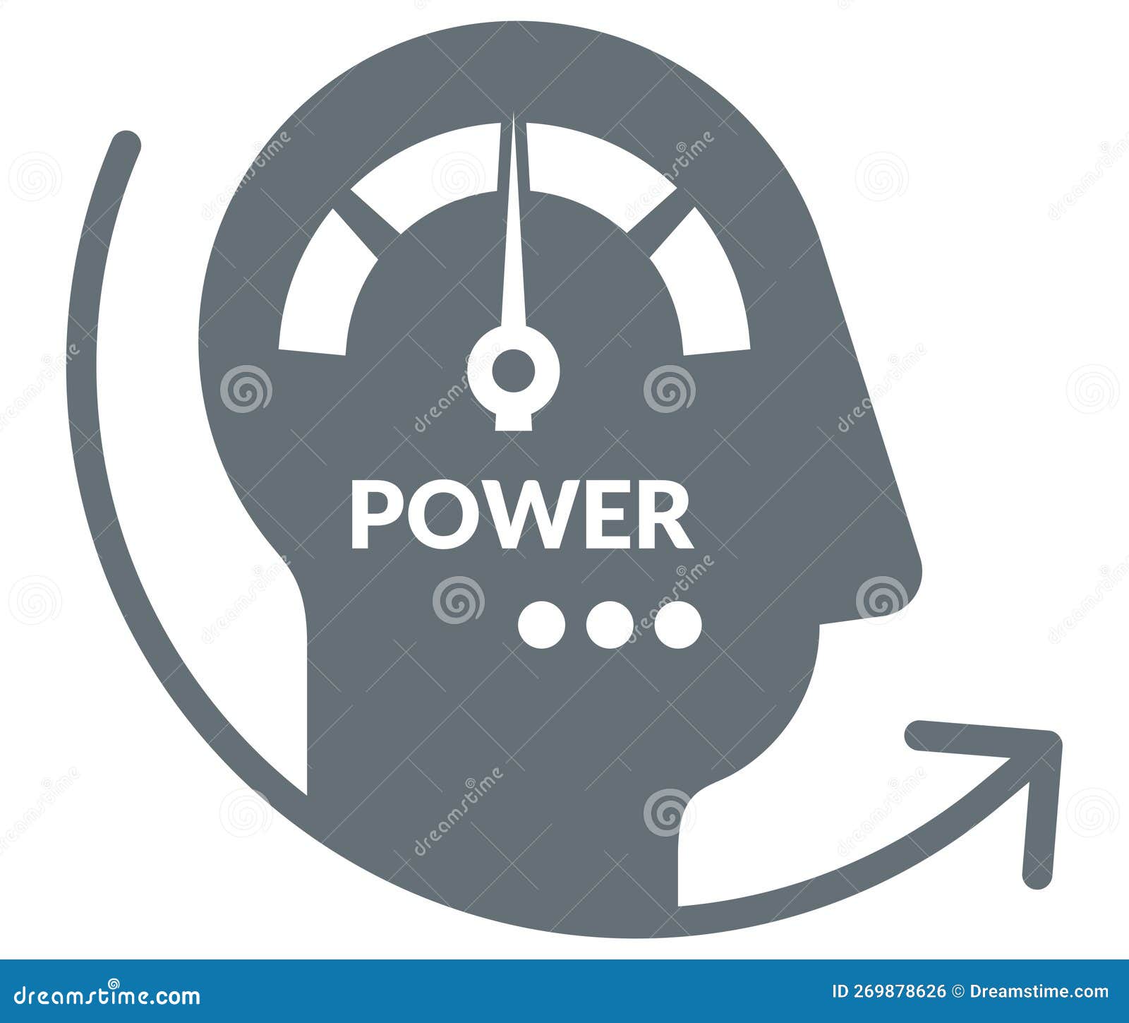Brain Power Utilization - Icon Stock Vector - Illustration of power ...