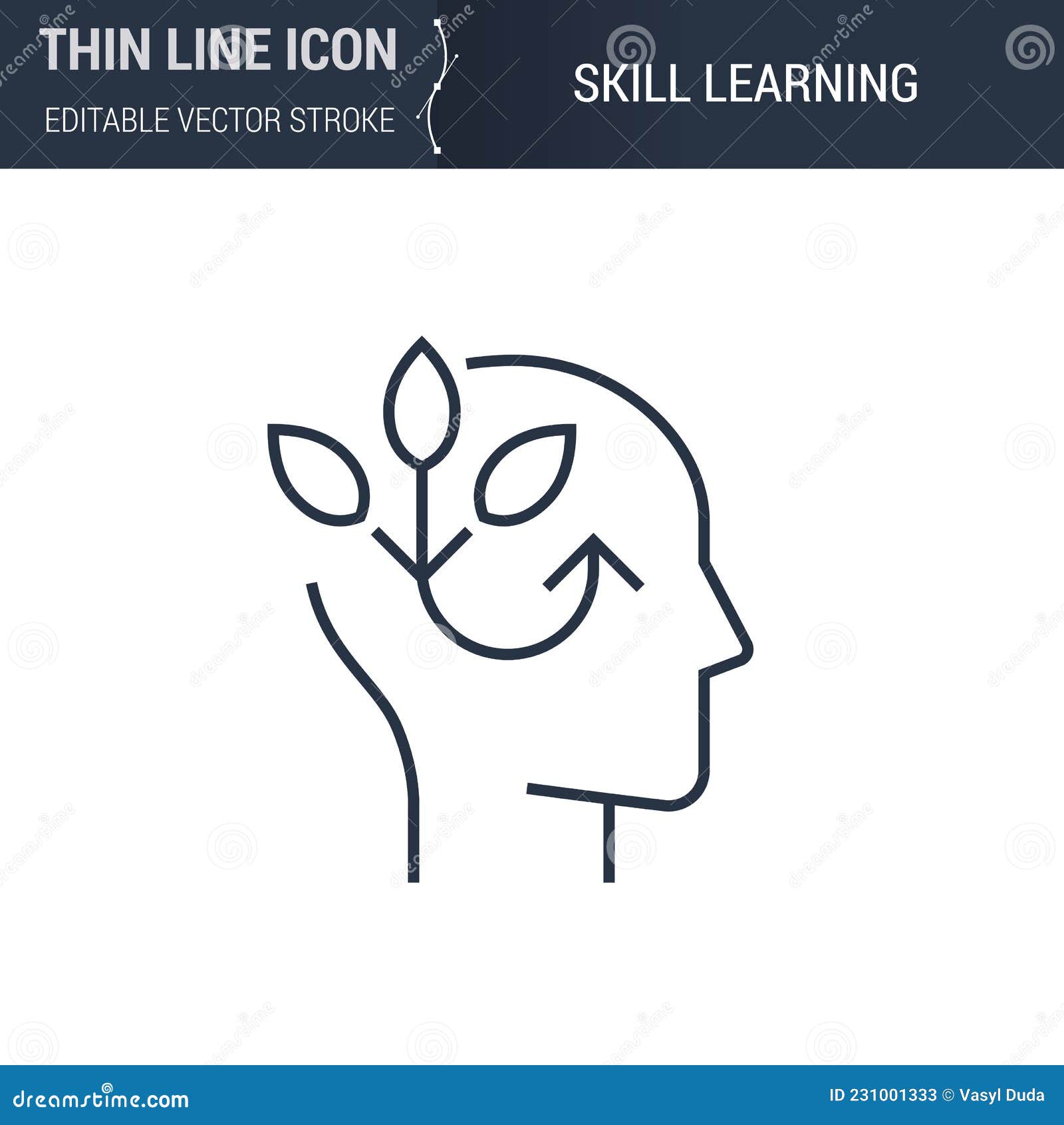 Skill Learning Icon stock illustration. Illustration of abstract ...