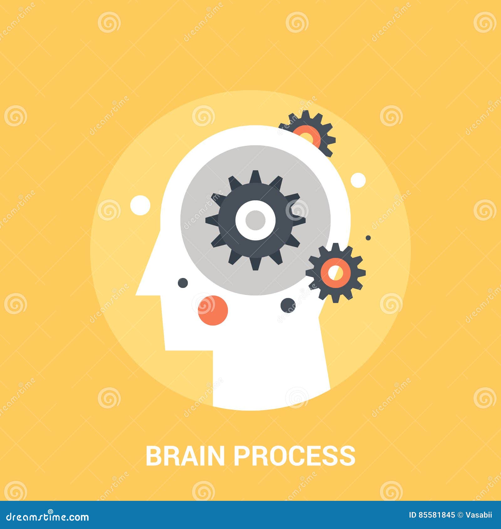 Brain process icon concept stock vector. Illustration of invention ...