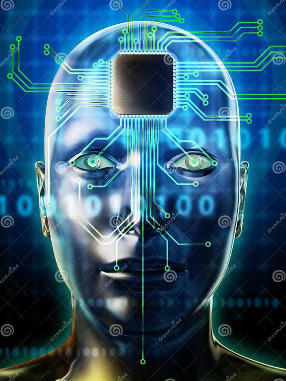 Brain processor stock illustration. Illustration of code - 31202725