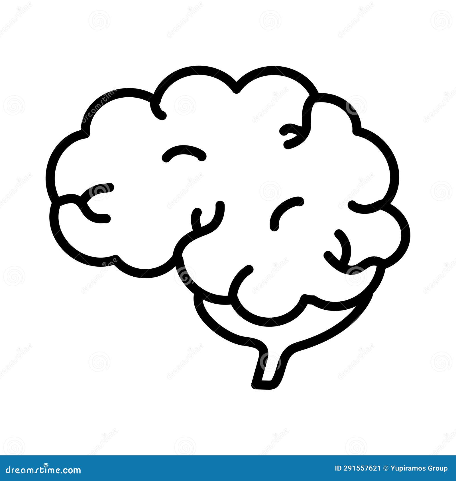 Brain Profile Icon Illustration Stock Illustration - Illustration of ...