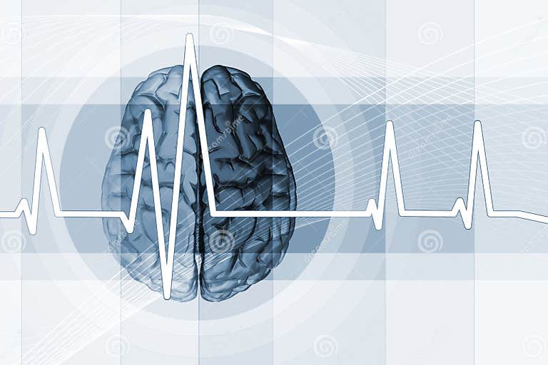 Brain Pulse stock illustration. Illustration of sine, artwork - 6585718