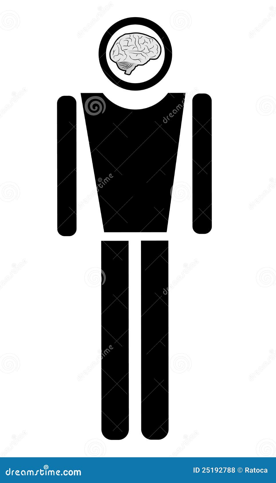 Brain puppet stock vector. Illustration of think, brain - 25192788