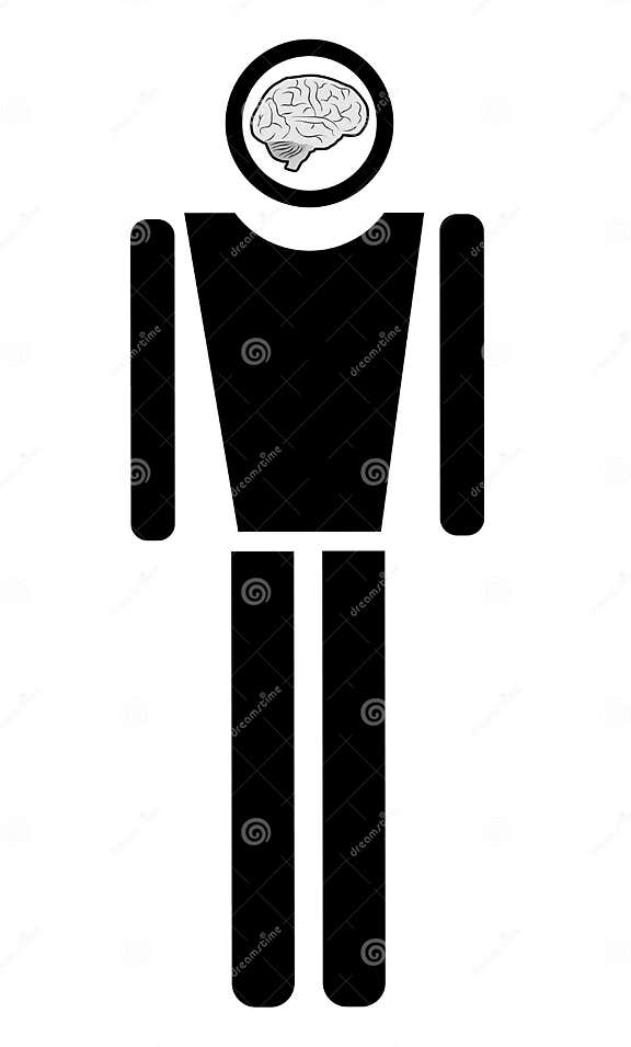 Brain puppet stock vector. Illustration of think, brain - 25192788