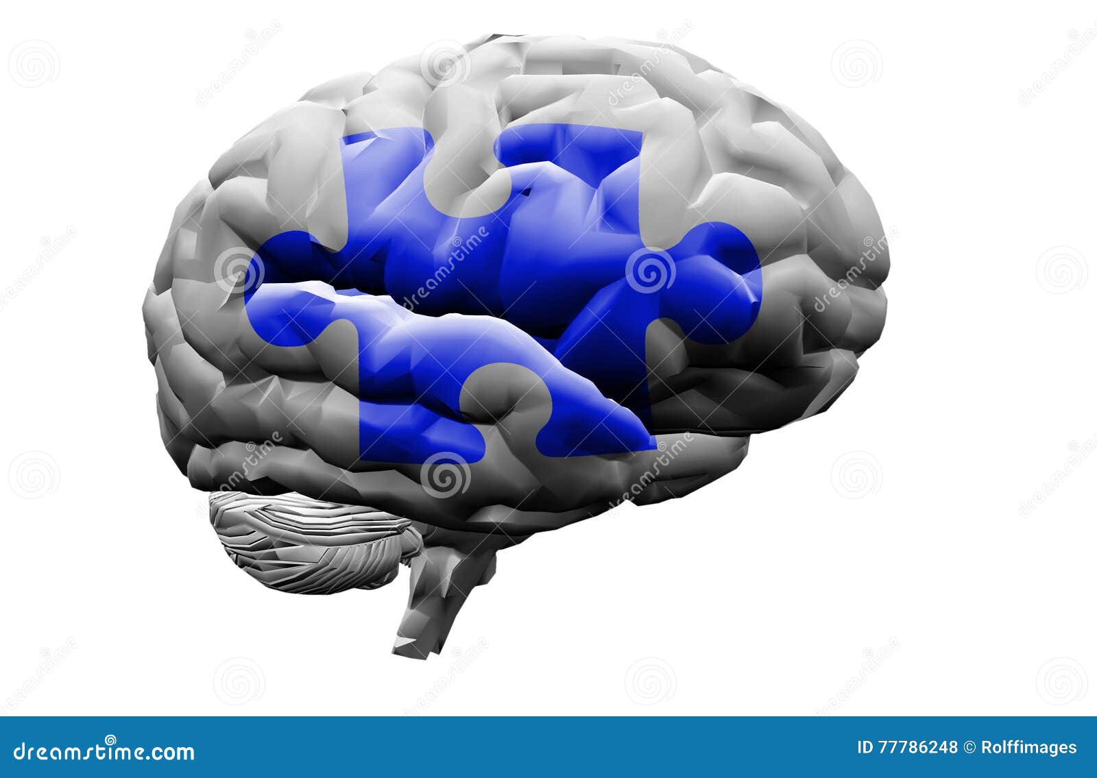 Brain Puzzle stock illustration. Illustration of body - 77786248