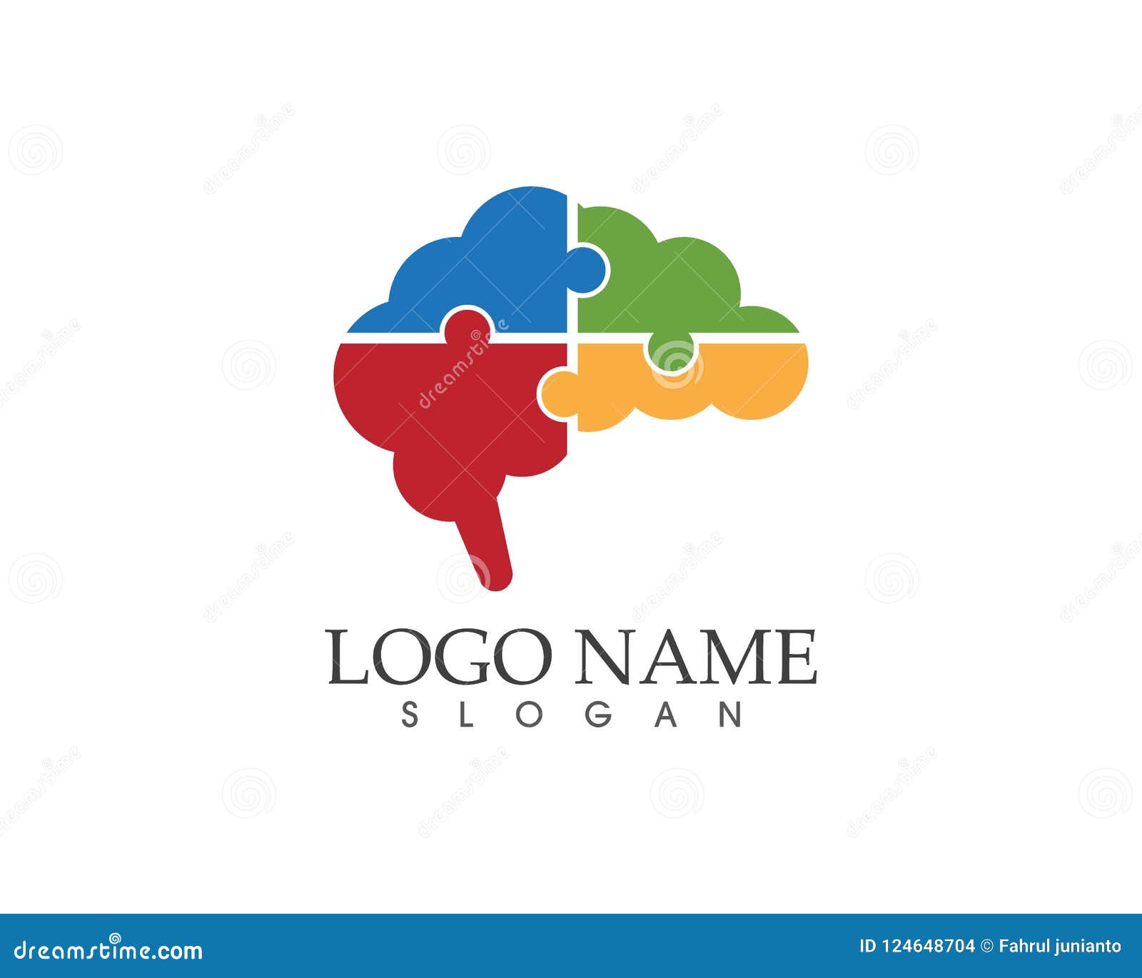 Brain Puzzle Logo Vector Illustration Stock Vector - Illustration of ...