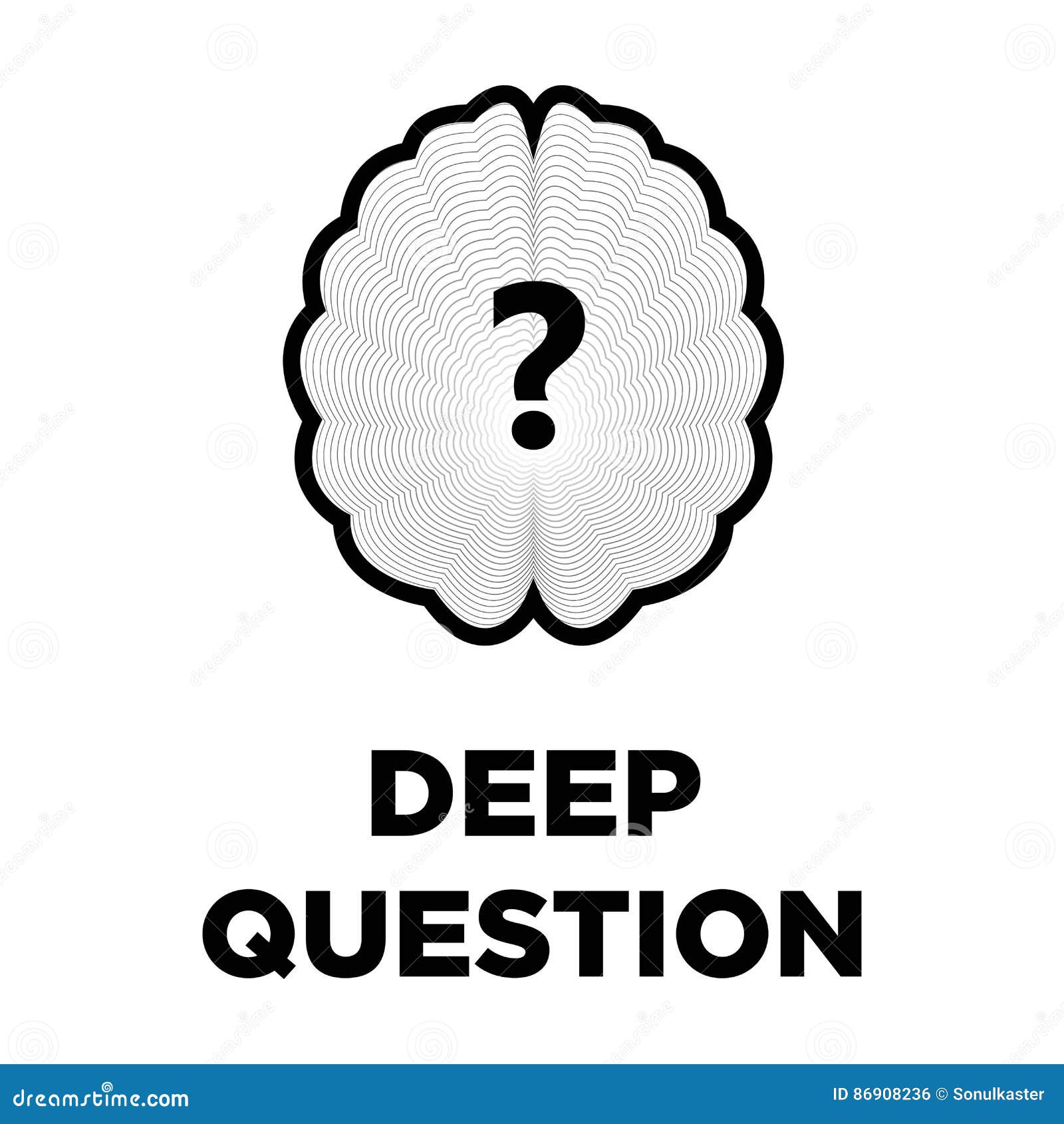 Brain Question Creative Icon. Smart Intelligence Concept Vector ...