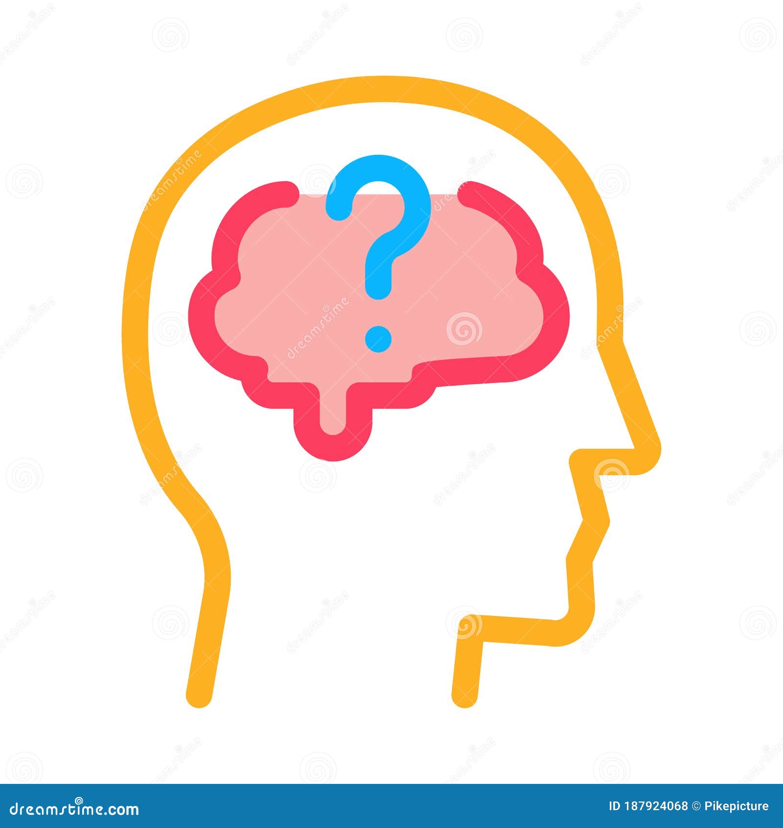 Brain With Question Mark And Exclamation Mark Vector Illustration ...