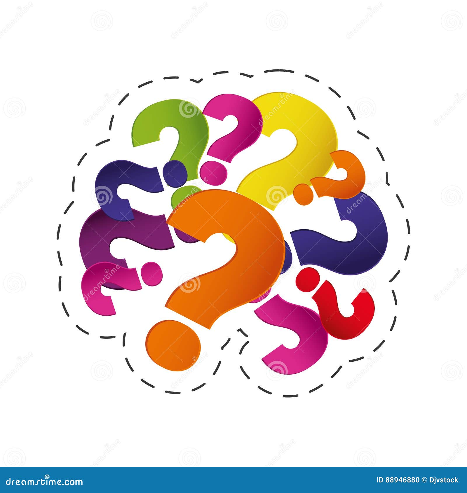 Brain Question Mark Icon Vector Outline Illustration | CartoonDealer ...