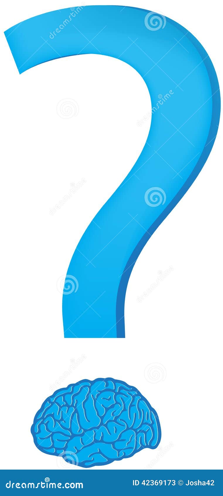Brain Question Mark stock vector. Illustration of brains - 42369173