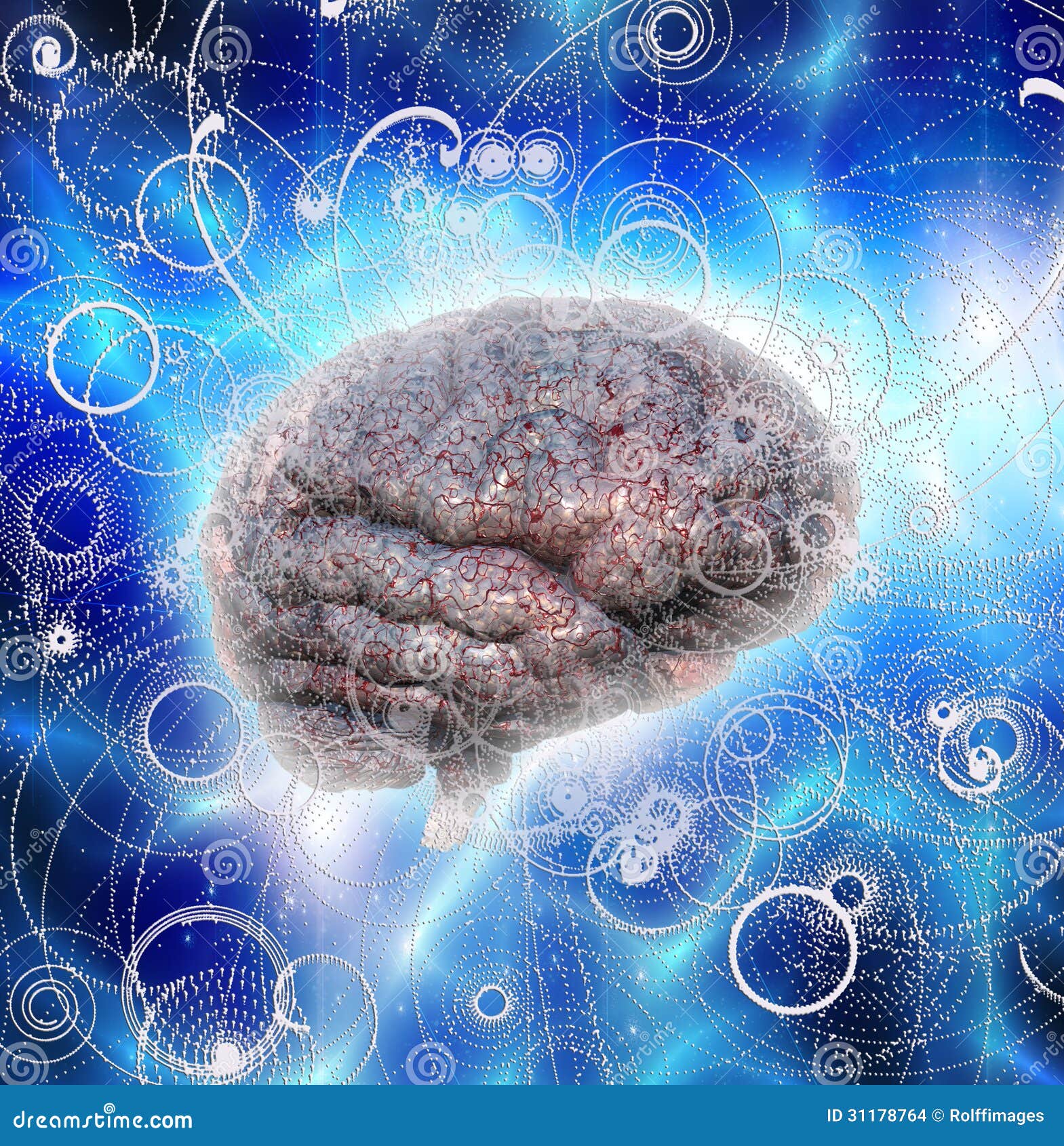 Brain Radiates stock illustration. Illustration of burst - 31178764