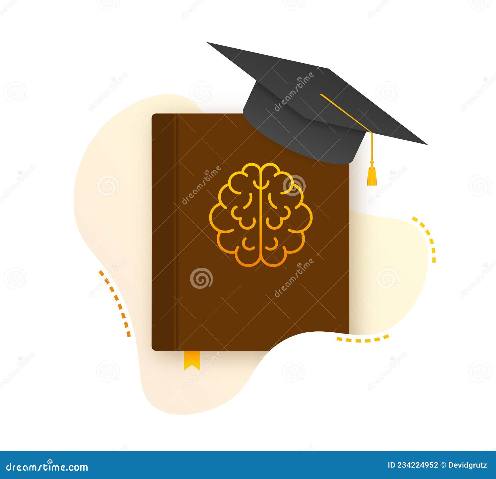 Brain Reading a Book. Reading for Exam, Knowledge, Studying. Vector ...