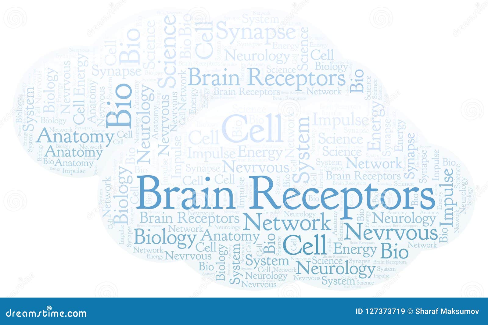 Brain Receptors Word Cloud. Royalty-Free Stock Photo | CartoonDealer ...