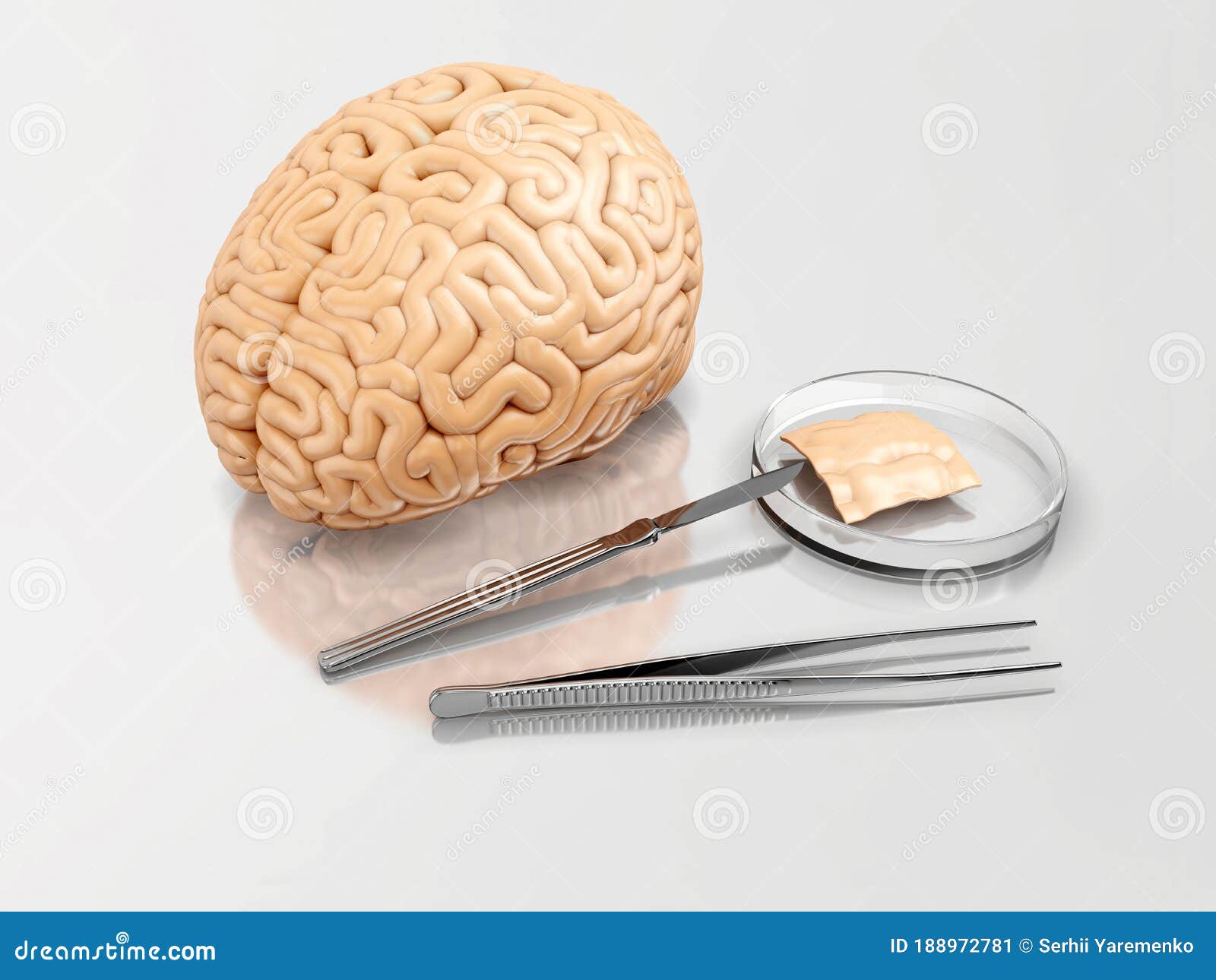 Brain research process. stock illustration. Illustration of ...