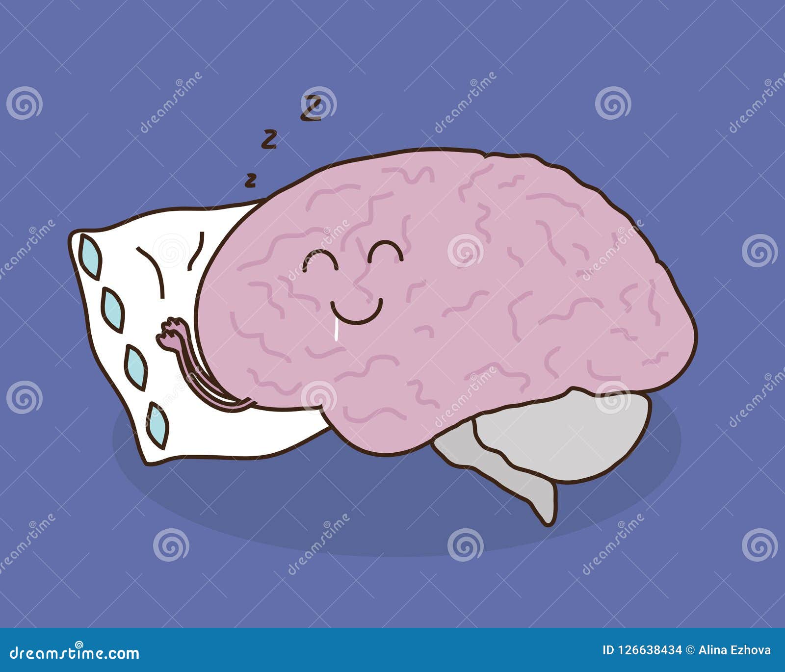 The Brain is Resting. Vector Illustration. Stock Vector - Illustration ...