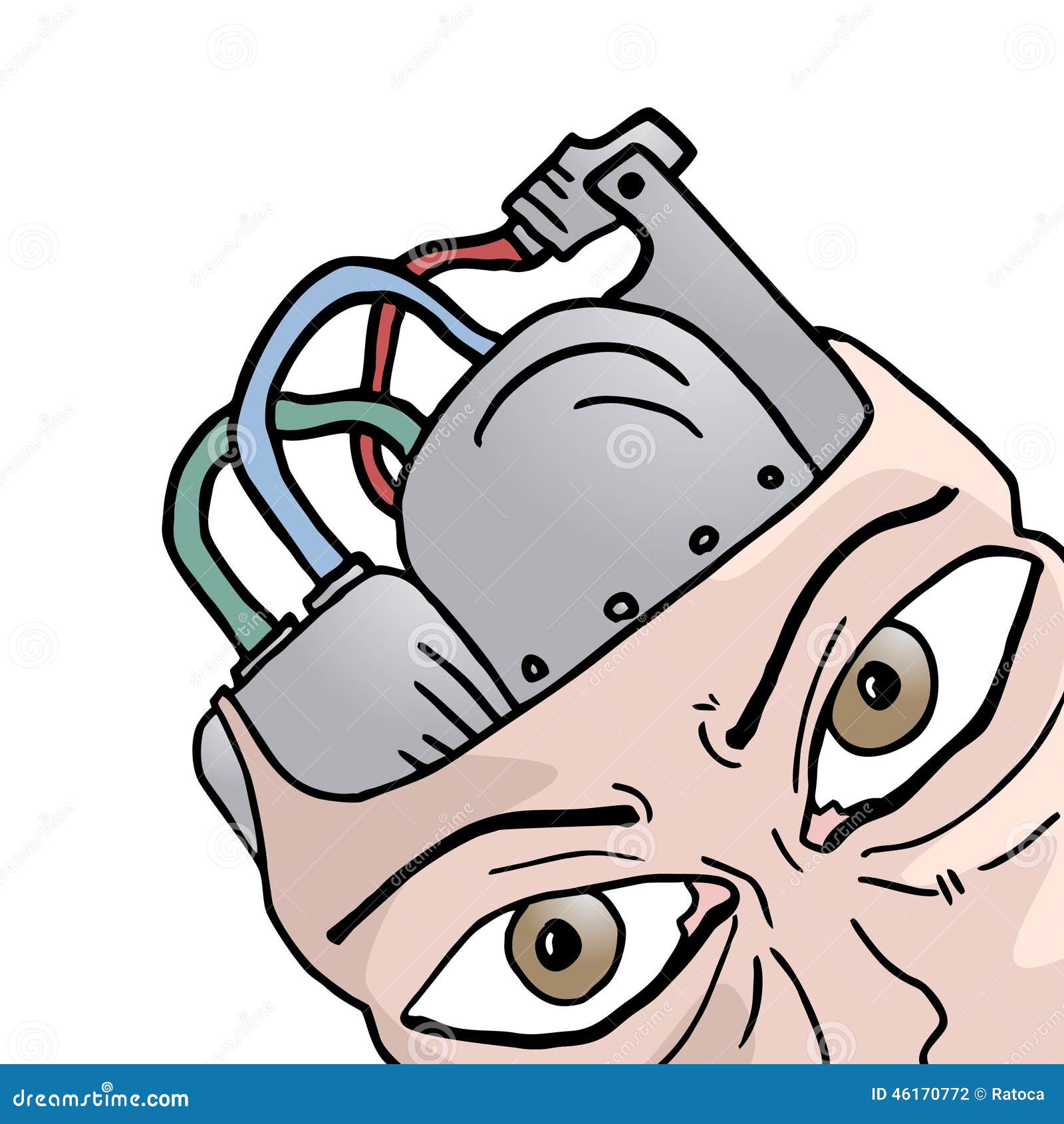 Brain With Robot Hands. Artificial Intelligence With Human Organs ...