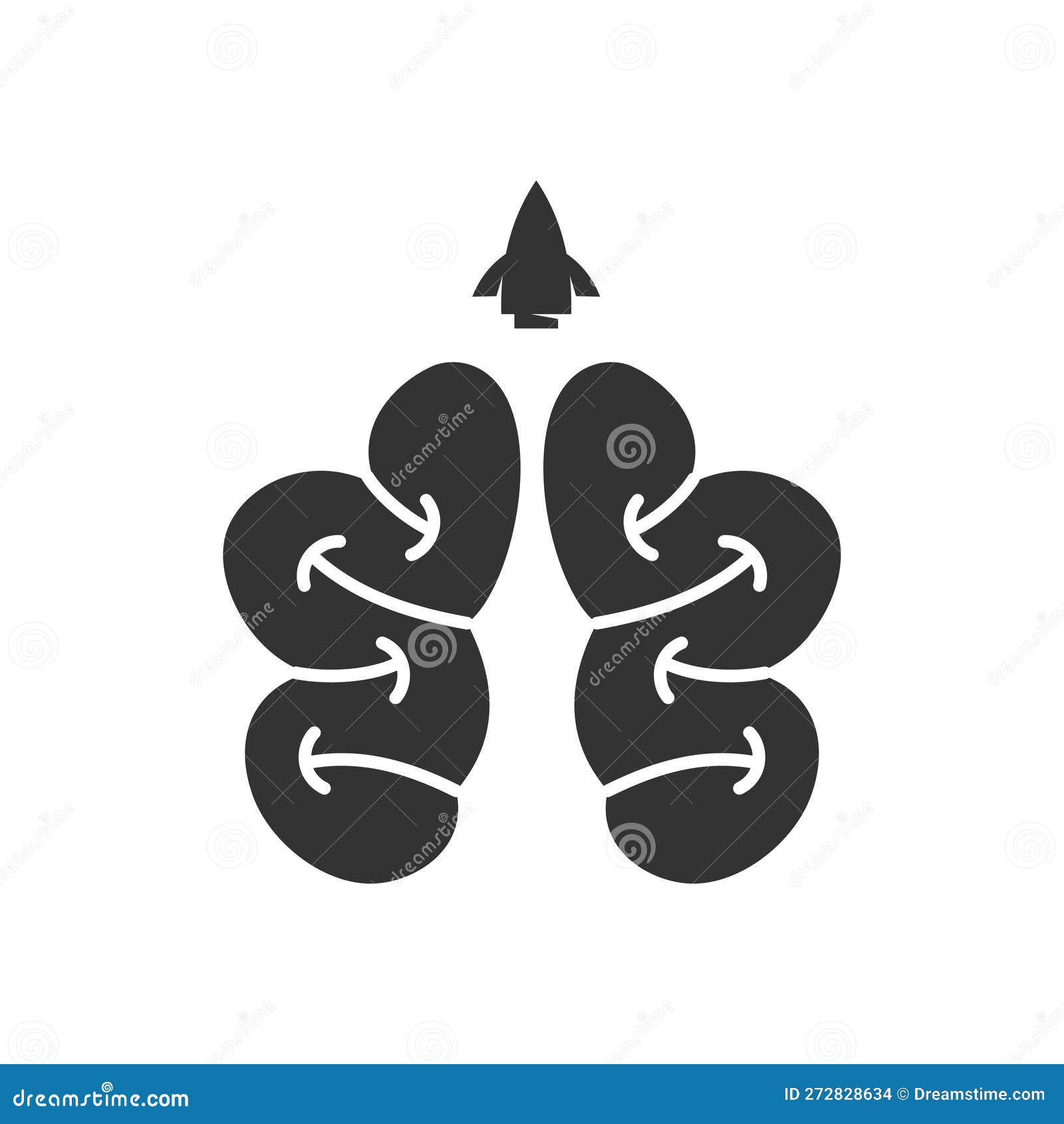 Brain Rocket Logo Template Icon Illustration Brand Identity. Isolated ...