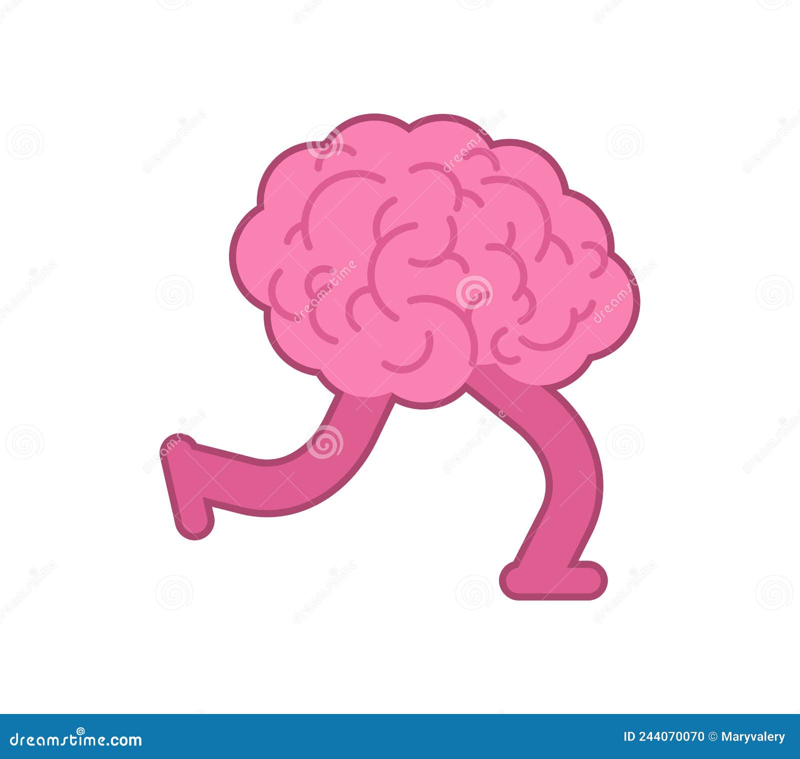 Brain is Running. Runaway Brains Stock Vector - Illustration of health ...