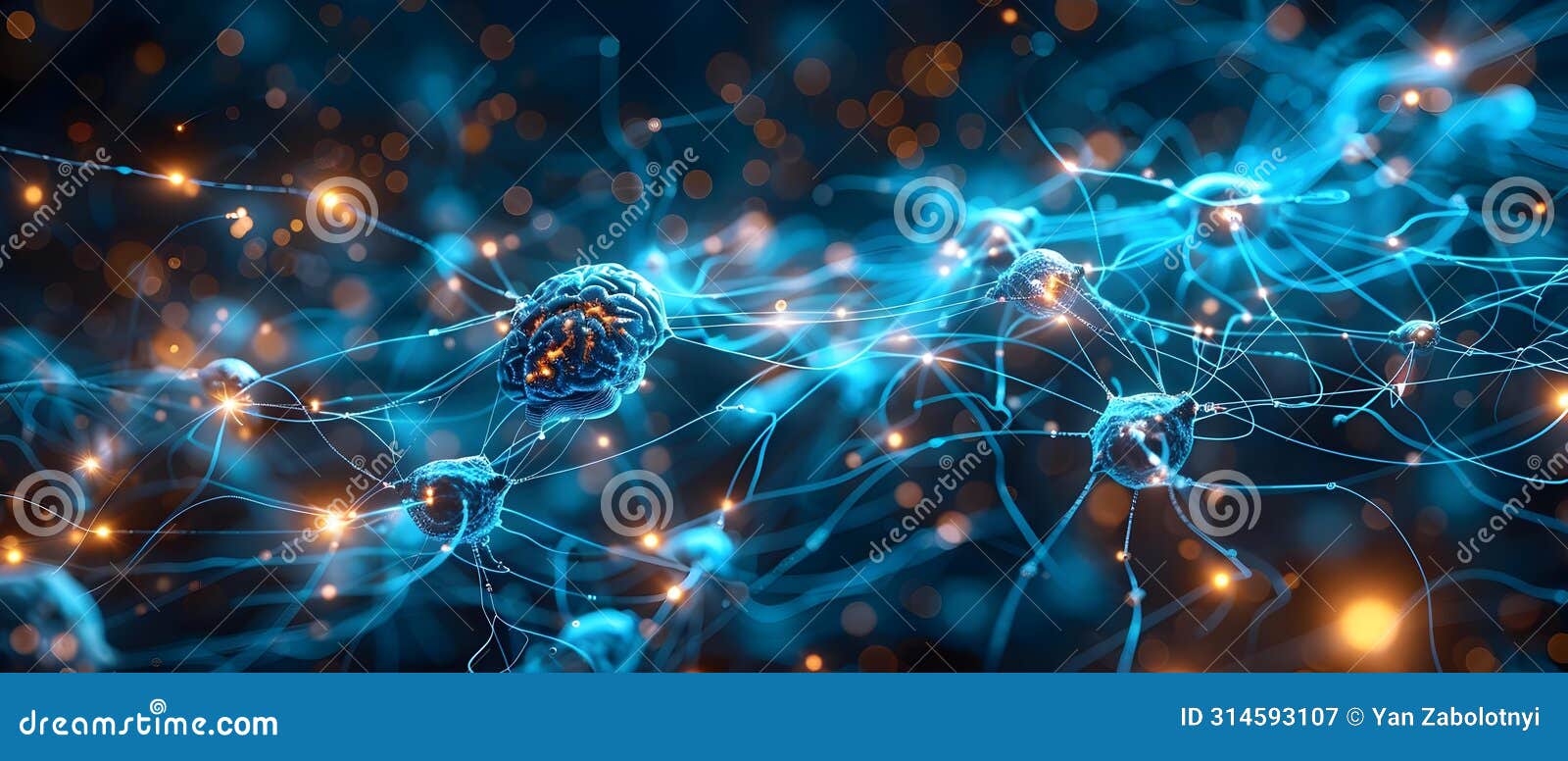 Brain S Minimalist Symphony: Neurons Dance in Complex Harmony. Concept ...