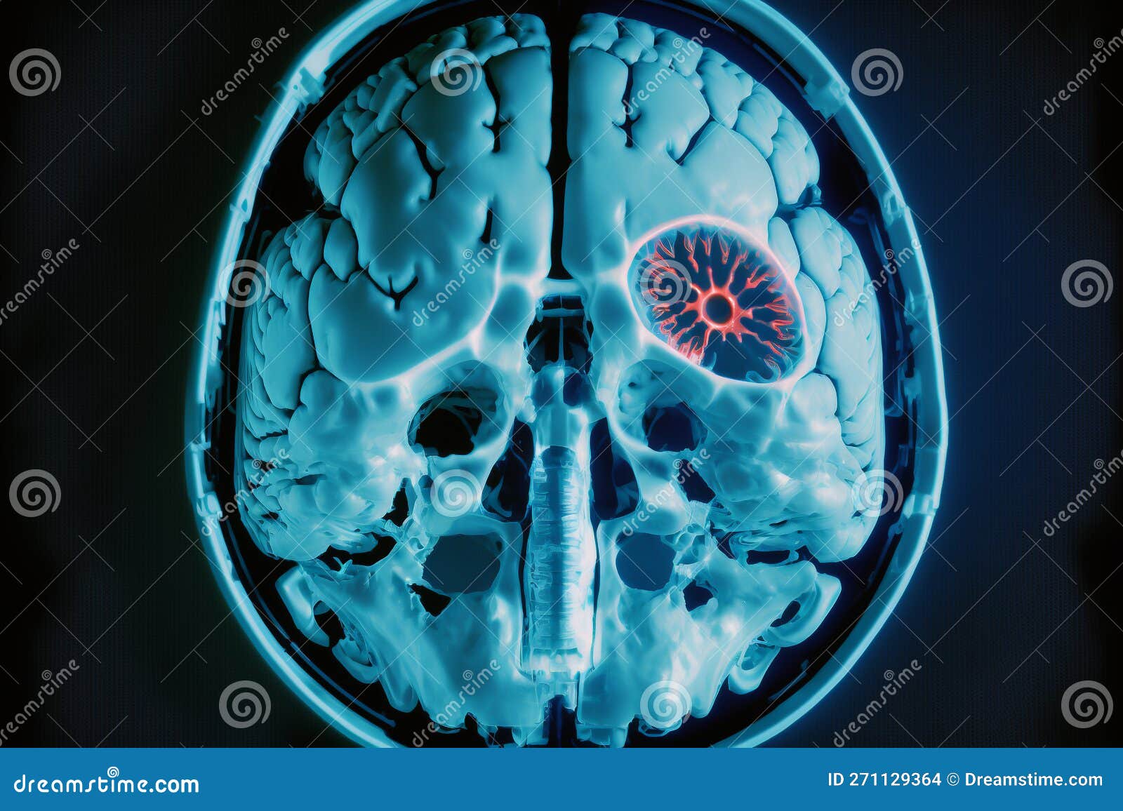 Brain Scan X-ray after Stroke Generative AI Stock Photo - Image of ...