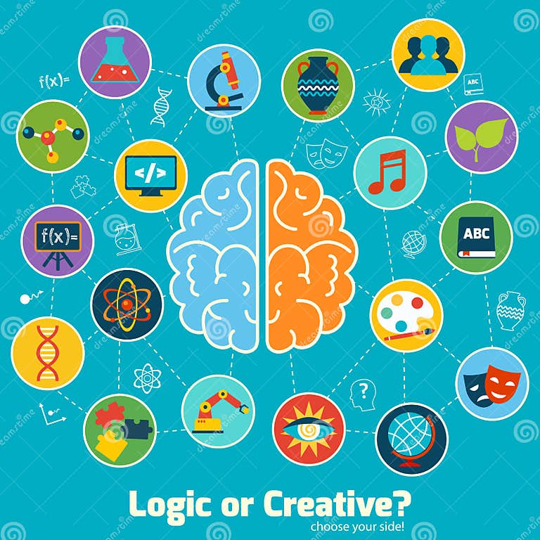 Brain science concept stock vector. Illustration of philosophy - 45698154