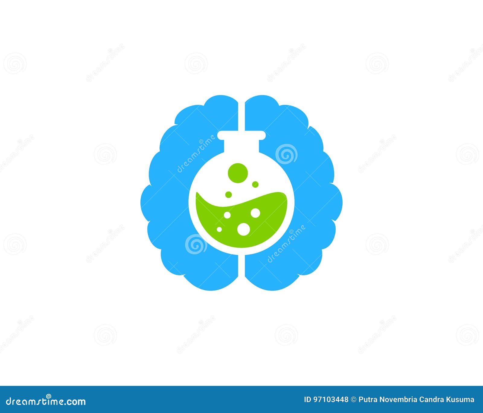 Brain Science Lab Icon Logo Design Element Stock Vector - Illustration ...