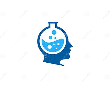 Brain Science Lab Icon Logo Design Element Stock Vector - Illustration ...