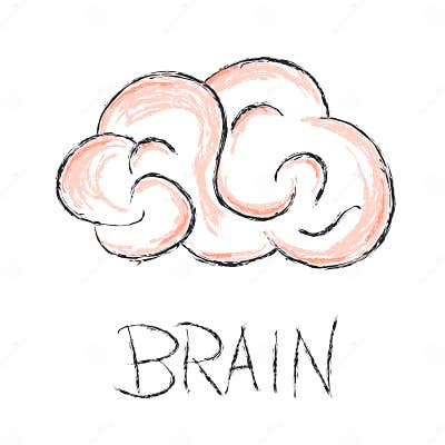 Brain Scribble Vector Illustration Stock Vector - Illustration of clip ...
