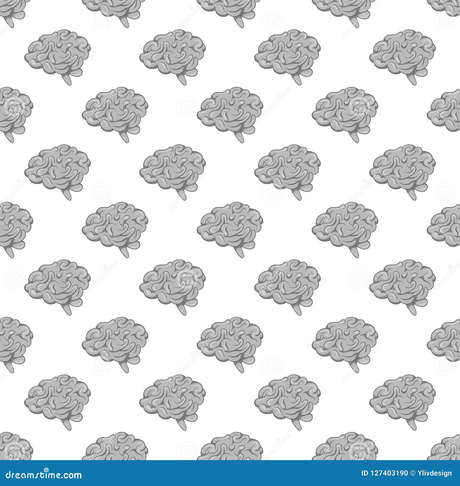 Brain seamless pattern stock illustration. Illustration of modern ...