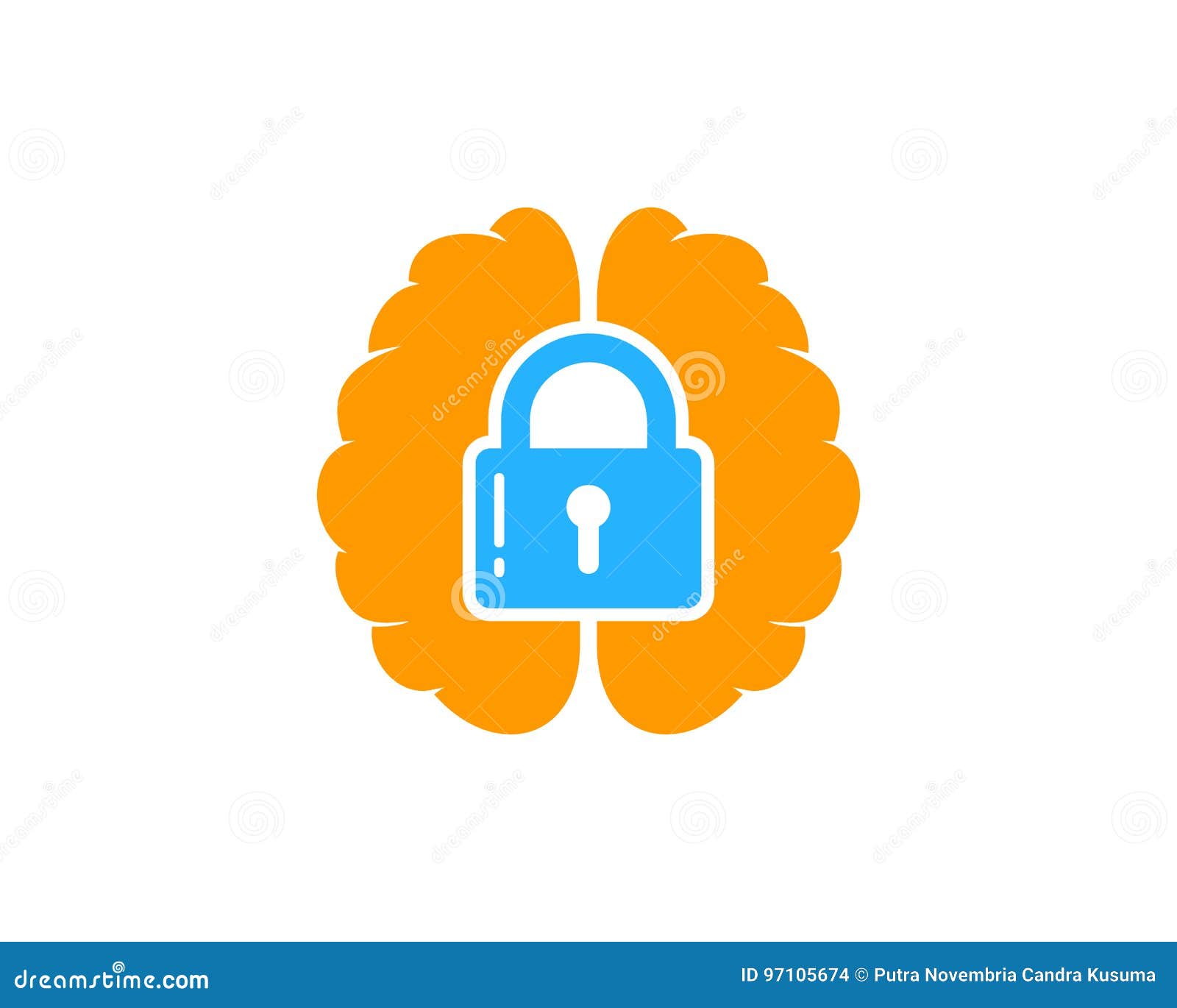 Brain Security Icon Logo Design-Element Vector Illustratie ...