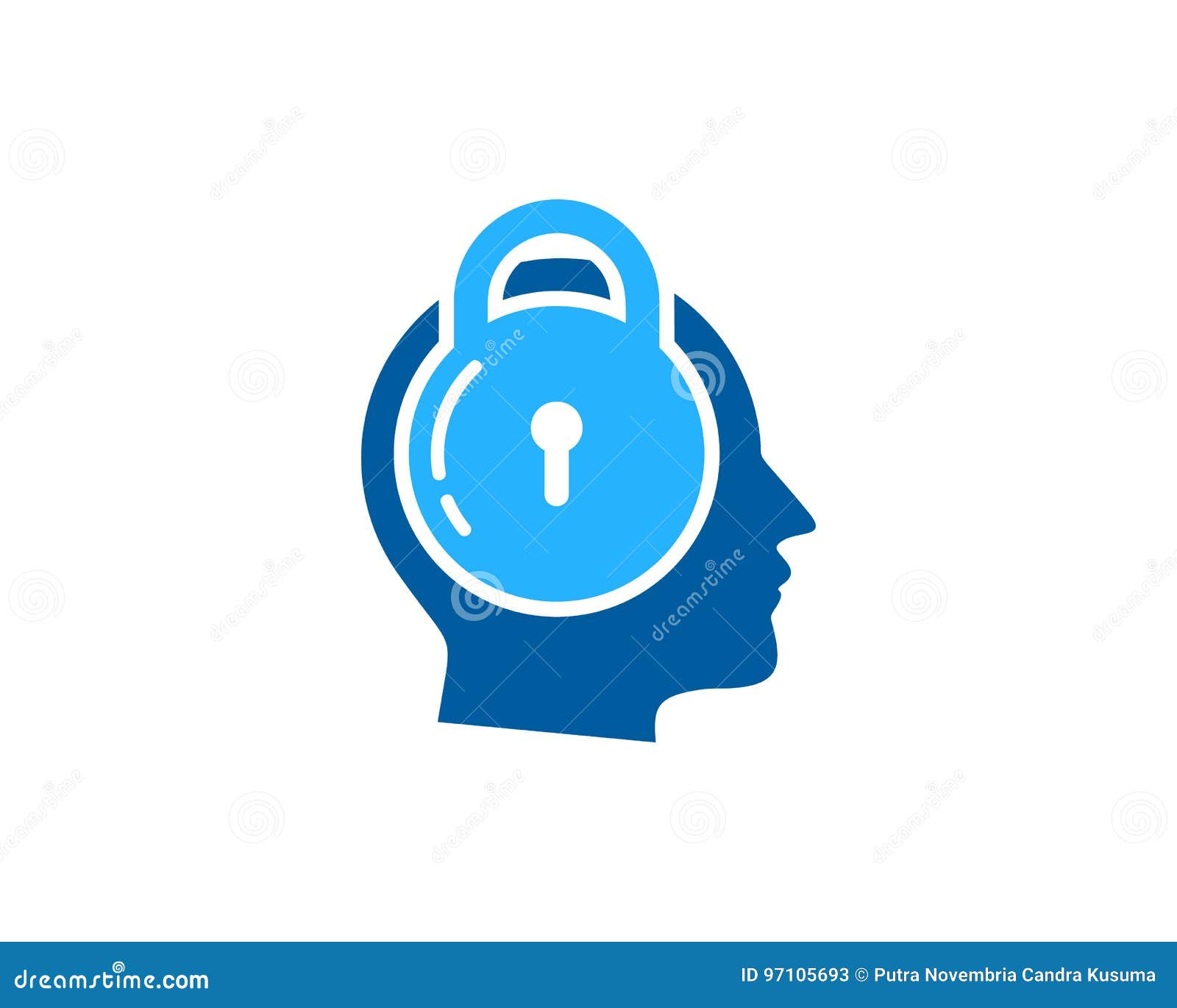 Brain Security Icon Logo Design Element Stock Vector - Illustration of ...