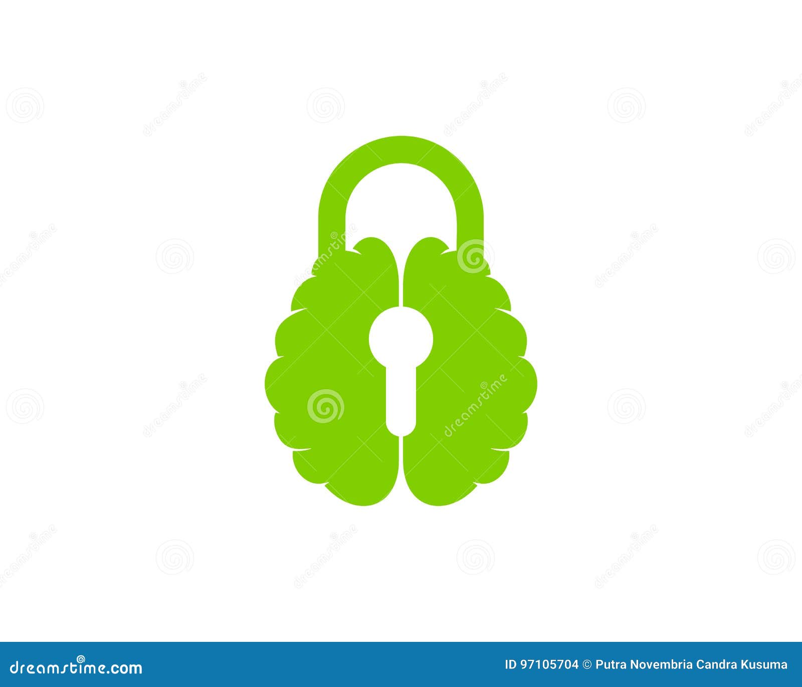 Brain Security Icon Logo Design Element Stock Vector - Illustration of ...