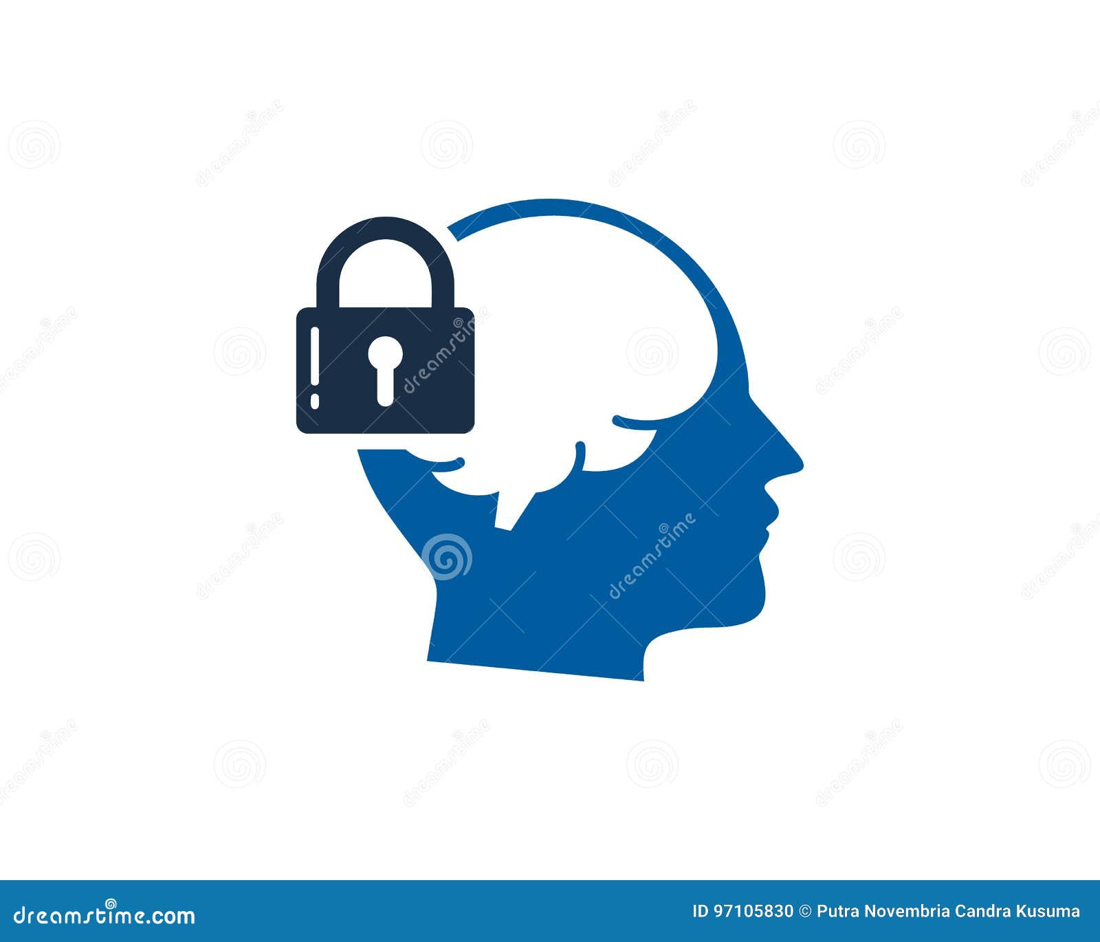 Brain Security Icon Logo Design Element Stock Vector - Illustration of ...