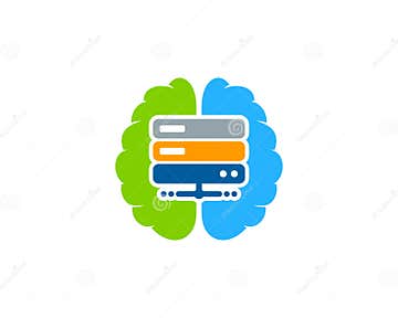 Brain Server Logo Icon Design Stock Vector - Illustration of mind ...