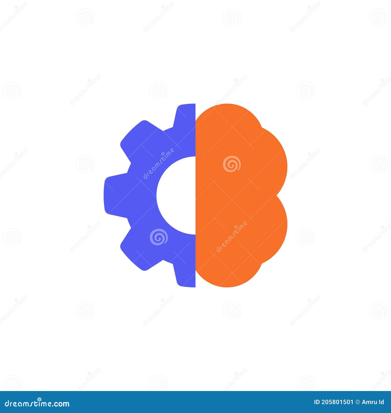 Brain Setting Flat Icon, Logo, Vector Stock Vector - Illustration of ...