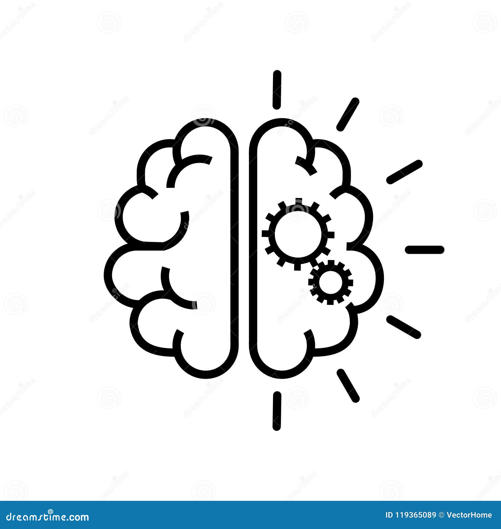 Brain Setting Logo Design. Vector Illustration | CartoonDealer.com ...