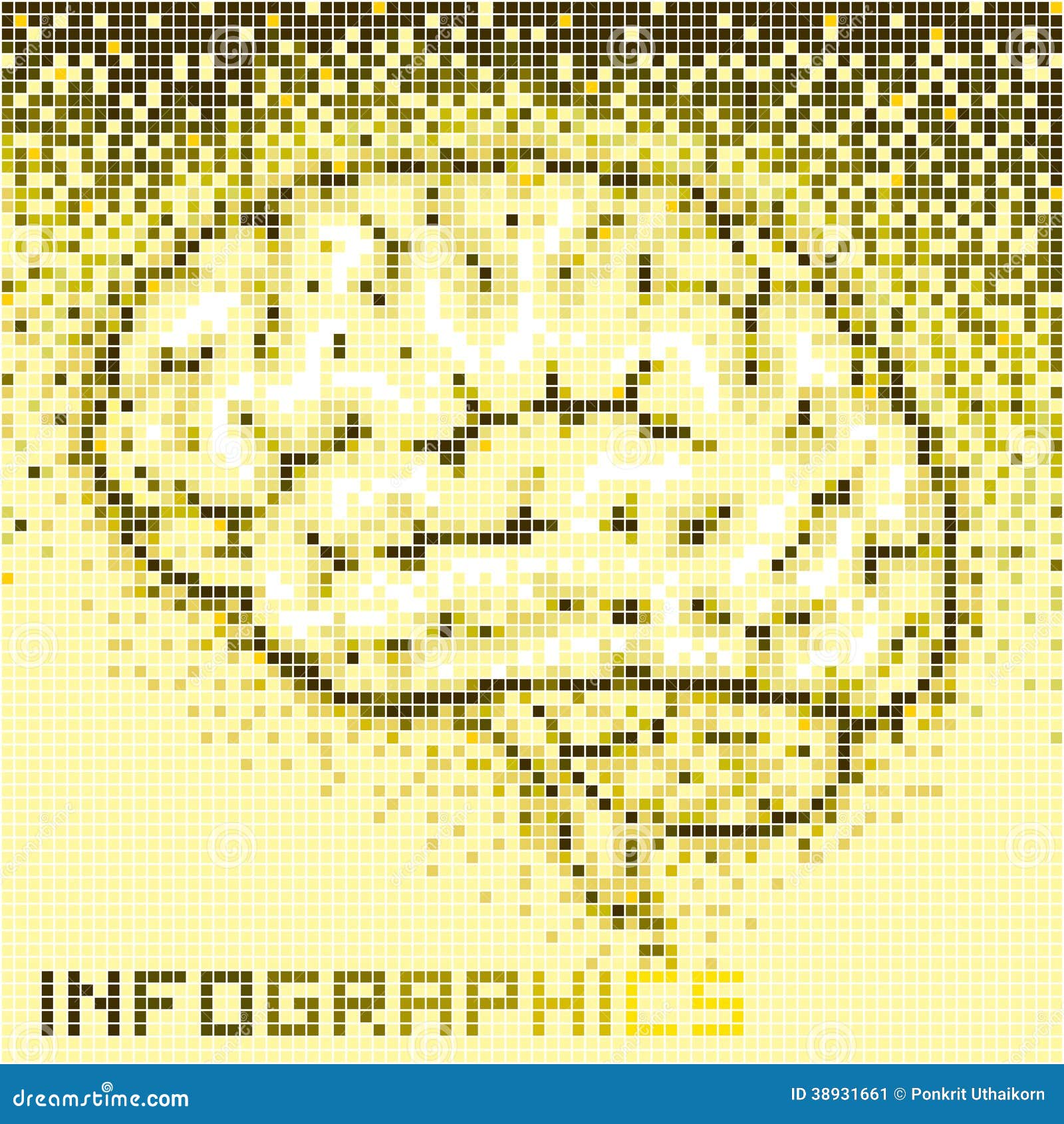 Brain Shape Abstract Background with Color Mosaics Stock Vector ...