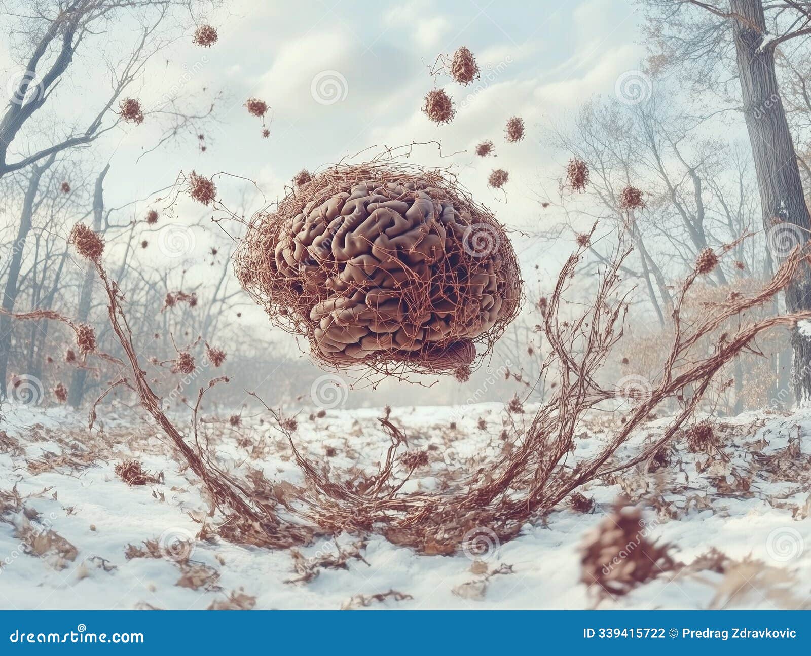 Brain-shaped Circuit Board Illustrating Artificial Intelligence Stock ...