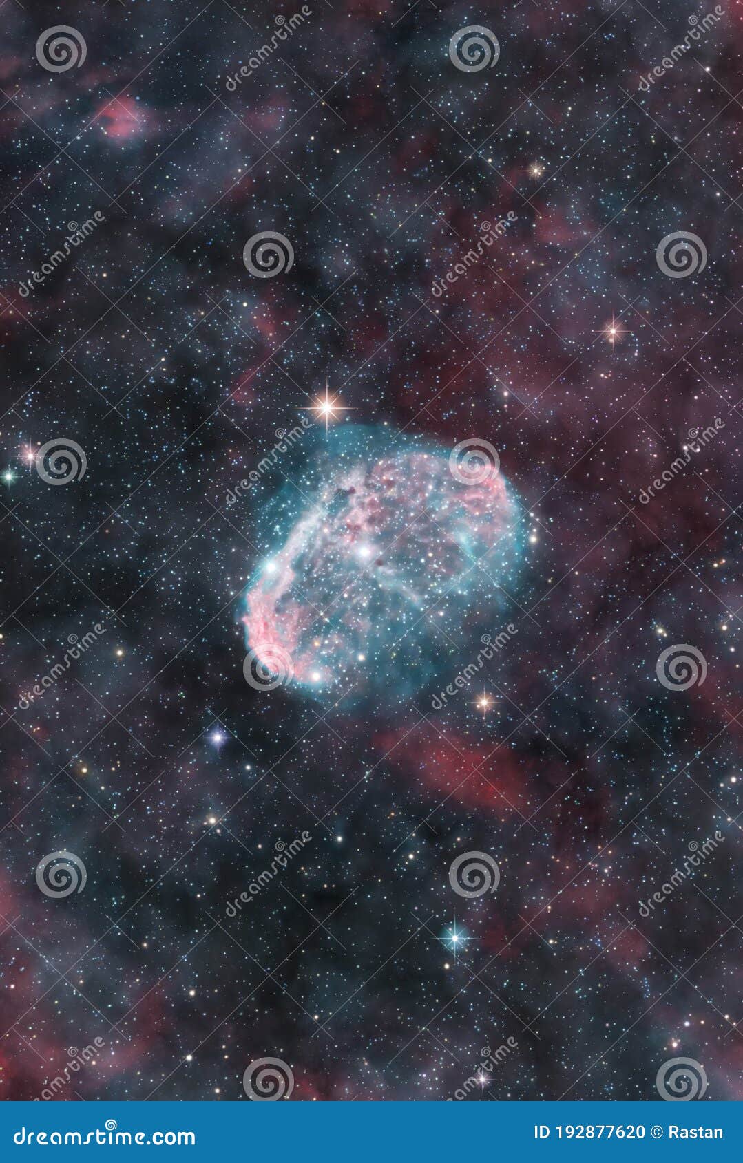 Brain-shaped cosmic nebula stock photo. Image of astronomy - 192877620