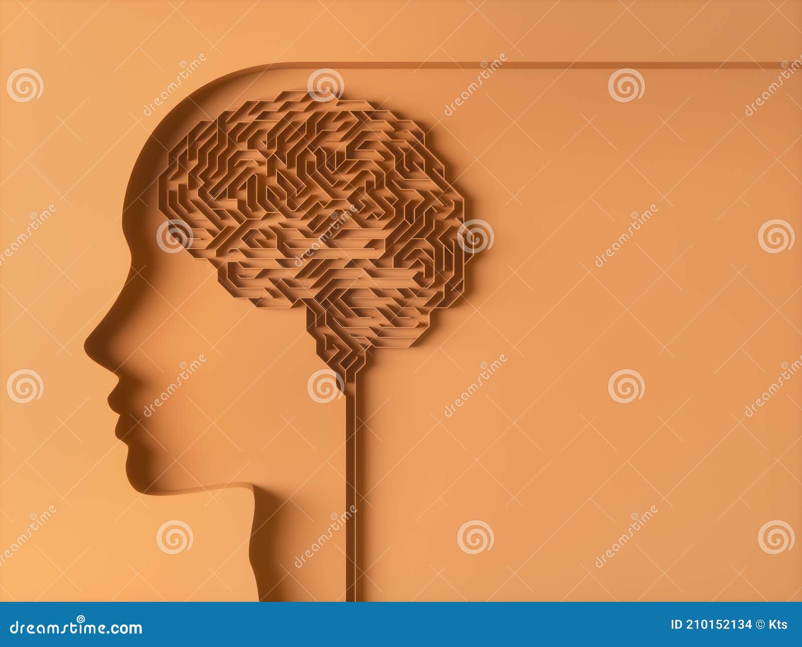 Brain Maze Logical Cerebral Behavior Stock Illustration - Illustration ...