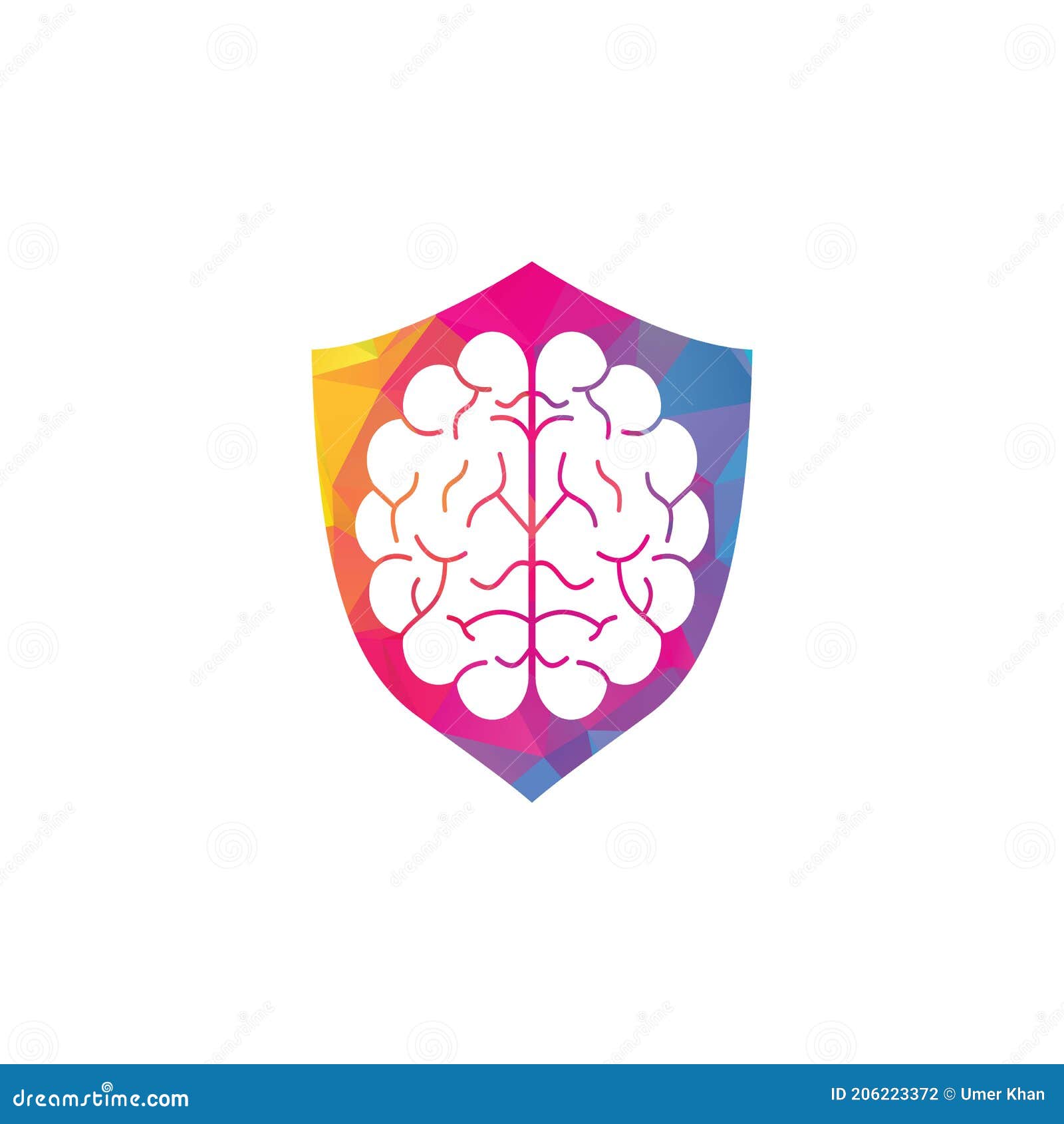 Brain With Shield Icon, Mental Health Protection, Save Mental Health ...